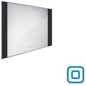 Nimco Černé LED zrcadlo 800x600 s dotykovým senzorem ZPC 41003V-90