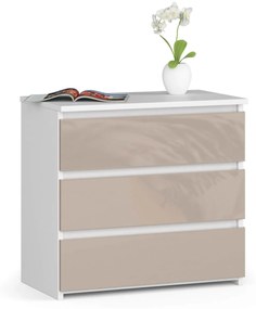 Komoda CL3 60 cm bílá/cappuccino lesk