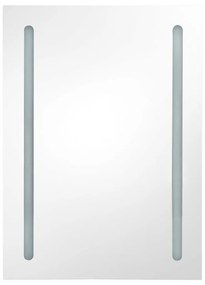 LED koupelnová skřínka se zrcadlem - 50x13x70 cm | šedá