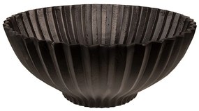 Černá kovová servírovací mísa/talíř Trabi - Ø 33*14 cm