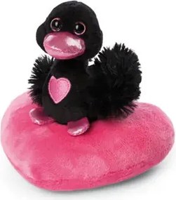 NICI plyš Love Černá labuť se srdíčkem 10cm / GREEN kolekce / od 0 měs