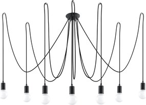 Sollux Lighting Lustr EDISON 7 černý