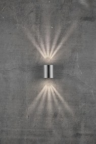 NOR 49701034 Venkovní nástěnné svítidlo Canto 2 2x6W LED nerez ocel čirá - NORDLUX