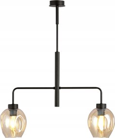 Závěsná lampa Emibig 2xE27 60W Lukka 2 Black/amber
