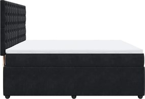 Box spring postel s matrací černá 180x200 cm samet 3294720