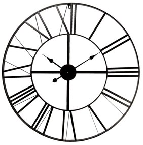 Kovové hodiny s římskými číslicemi - Ø 80*4 cm