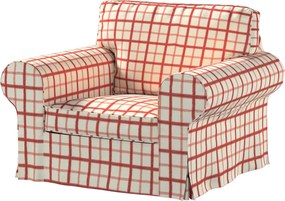 Potah na křeslo IKEA Ektorp barva červená látka vzorované