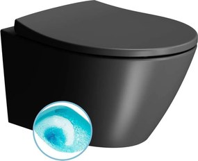 Sapho GSI Modo - Závěsné WC, Swirlflush, ExtraGlaze, matná černá 981626