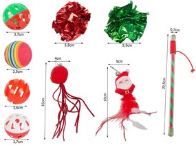 Verk Group Sada hraček pro kočky míčková hračka 9 el mix hračka dárek na dovolenou