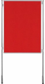 Paraván oboustranný textilní TEXT 150 x 120 cm - červená (621501204101)