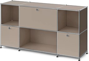 Tchibo - Kovová odkládací skříňka »Cn3« se 3 výklopnými dvířky - barva: chrom