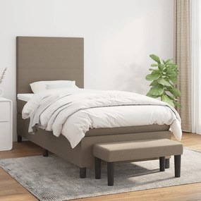 Box spring postel s matrací taupe 90x200 cm textil 3136409