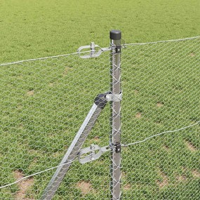 Hexagonální kotvení plotu 10 x 0,6 m Pozinkovaná ocel Stříbrná 3352910