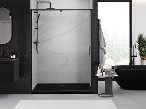Mexen Exo sprchové dveře otočné 150 cm, transparentní, černé - 819-150-000-70-00