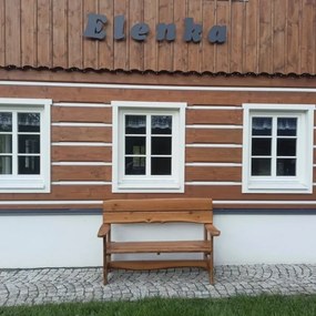 KULHÁNEK Zahradní lavice s područkami - rustikální Délka: 200 cm, Odstín nátěru: olej - modřín