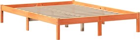 Postel bez matrace voskově hnědá 120 x 200 cm masivní borovice 3301453