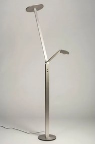 Stojací designová lampa Asymetrico Gene Silver