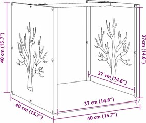 vidaXL Stojan na palivové dřevo 40x40x40 cm [864246] Barva: Nerezová ocel