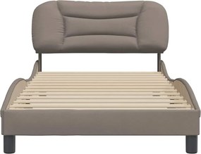 Rám postele bez matrace Hvar taupe 100 x 200 cm textil 3207755