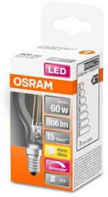 OSRAM LED žárovka kapka E14 6,5W Superstar 827