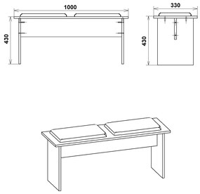 Taburet T-8 ABS wenge, Boston chocolate