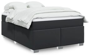 Box spring postel s matrací černá 140 x 190 cm umělá kůže 3285209