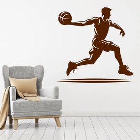 Živá Zeď Samolepka na zeď Basketbal Barva: černá