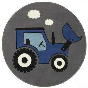 Dětský koberec Luna Kids 534457/94911 Traktor, modrý