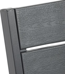 Zahradní sestava 1+6 WOODIE - šedý polywood / kovová konstrukce