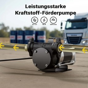 Čerpadlo na naftu Wiltec – 12 V, 180 W, 57 l/min (65124)