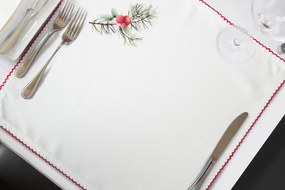 EUROFIRANY VÁNOČNÍ PROSTÍRÁNÍ NA STŮL INES13 SADA 4 KS 40X40 CM VZOROVANÁ