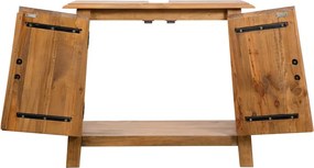 Koupelnová skříňka pod umyvadlo masivní borové dřevo 70x32x63cm 246035