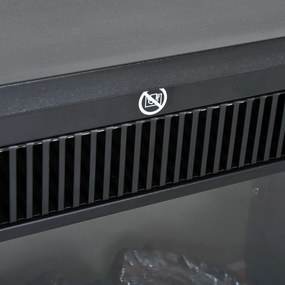 HOMCOM elektrický krb elektrická kamna stojící krb s efektem plamene 6001200W kov černý 34x17x31 cm pro příjemné večery |