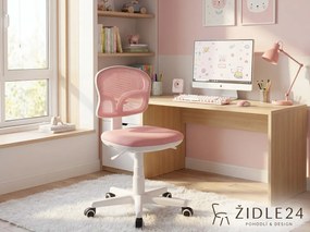 Dětská židle MARCEL - růžová síťovina