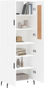 Skříň highboard bílá 69,5 x 34 x 180 cm kompozitní dřevo 3199569