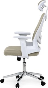 Ergonomická kancelářská židle EMILIE - béžová síťovina