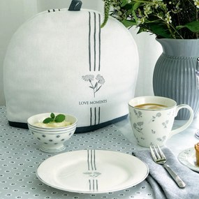 GREEN GATE Hrnek Sabine White 300 ml, šedá barva, porcelán