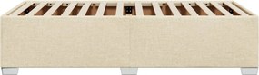Rám postele bez matrace krémová 100 x 200 cm textil 3284455