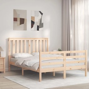 Rám postele s čelem 120 x 200 cm masivní dřevo,  3194241 HangarStore.cz