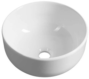 Sapho - Umyvadlo na desku, průměr 33 cm, bez přepadu, bílá TU0077