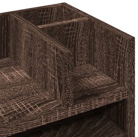 Stolní organizér hnědý dub 44,5 x 24 x 25 cm kompozitní dřevo