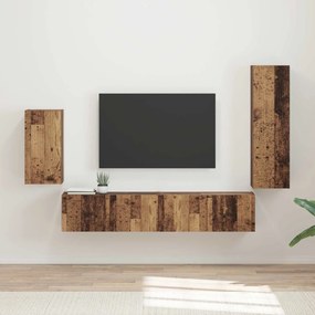 Sestava TV skříněk 4 ks Staré dřevo Kompozitní dřevo 3409013