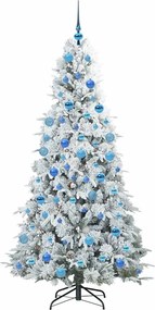 Umělý Skládací Vánoční Strom s stojanem Bílá 180 cm PE a PVC 3397491