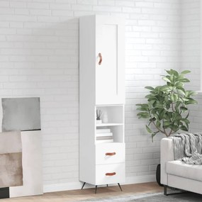 Skříň highboard bílá 34,5 x 34 x 180 cm kompozitní dřevo