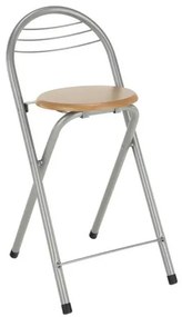 Barová židle Tempo Kondela, buk/aluminium, BOXER