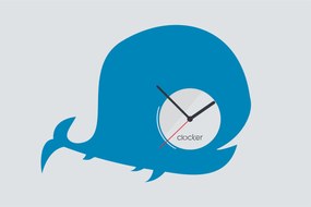 Clocker Nalepovací hodiny Whale Barva ciferníku: Bílá