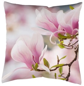 Home Wohnideen Povlak na polštář, potisk, Magnolia, Růžová Rozměr textilu: 50 x 50 cm