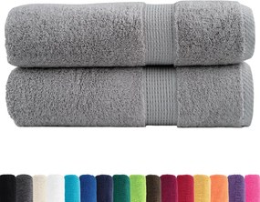Prémiové osušky SOLUND 2 ks šedé 100x150 cm 600 g/m² 137311