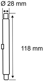Paulmann 28835 LED žárovka, 12W 2700K R7S 118mm, stmívatelná | 60.cz - svítidla