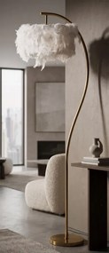 Stojací lampa Semi Arc 170 cm bílá/zlatá